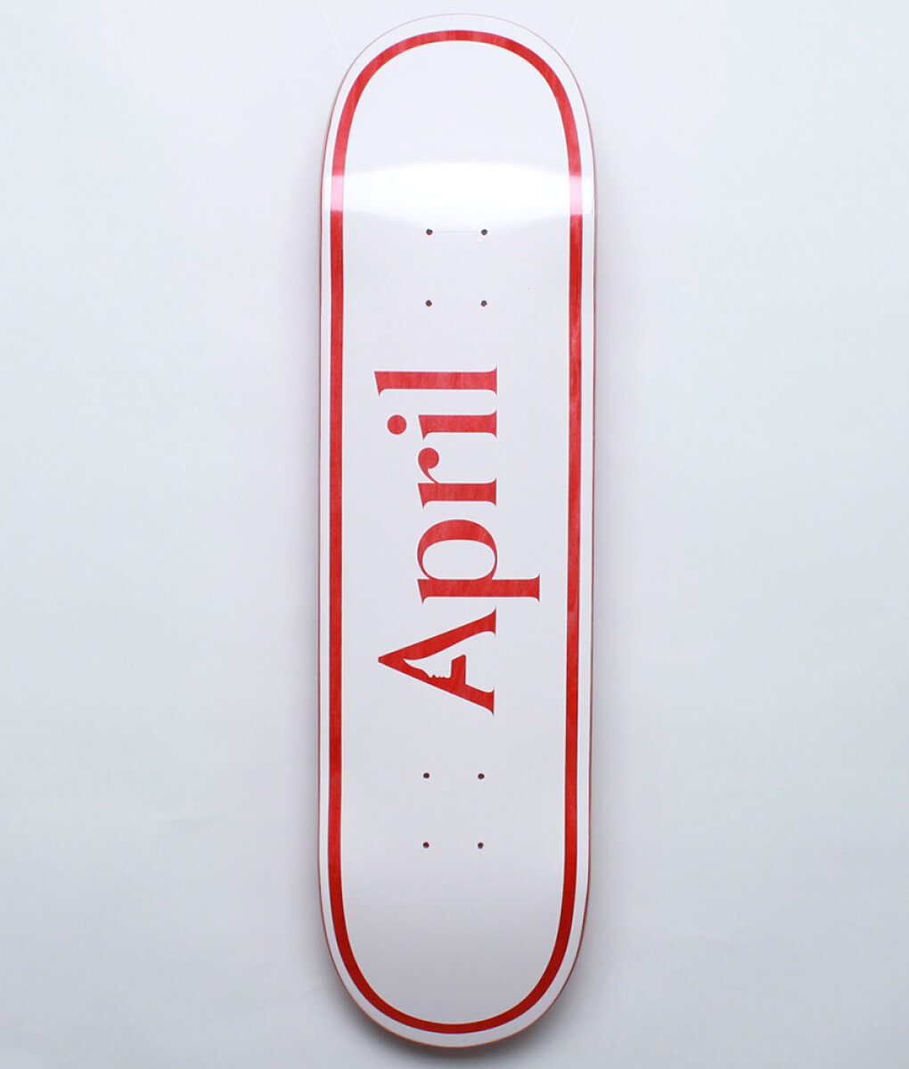 Logo Red fra April Skateboards - Skateboard Decks hos Sidewalk